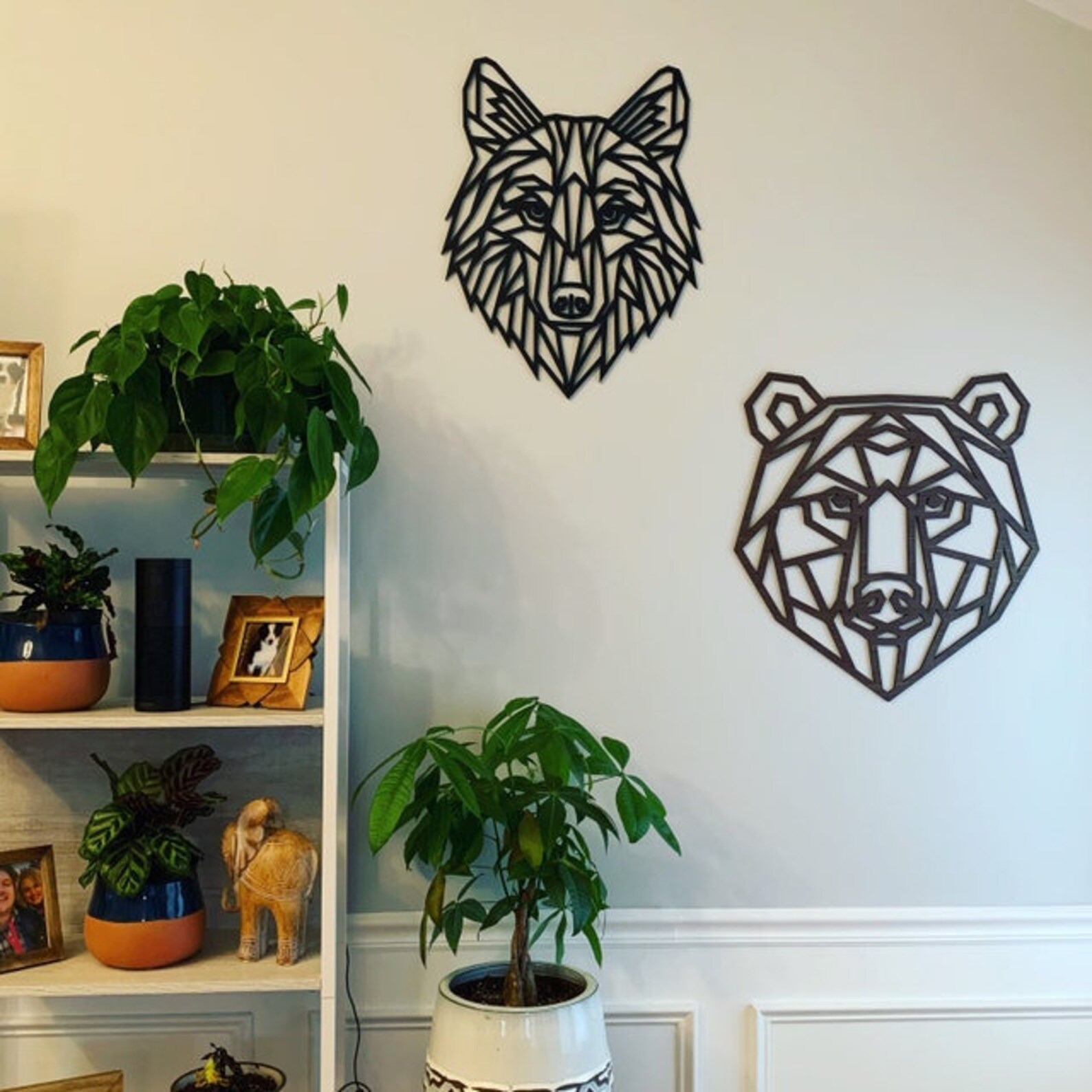 Wolf Wall Decor Wooden Wall Art Home Nursery - Etsy