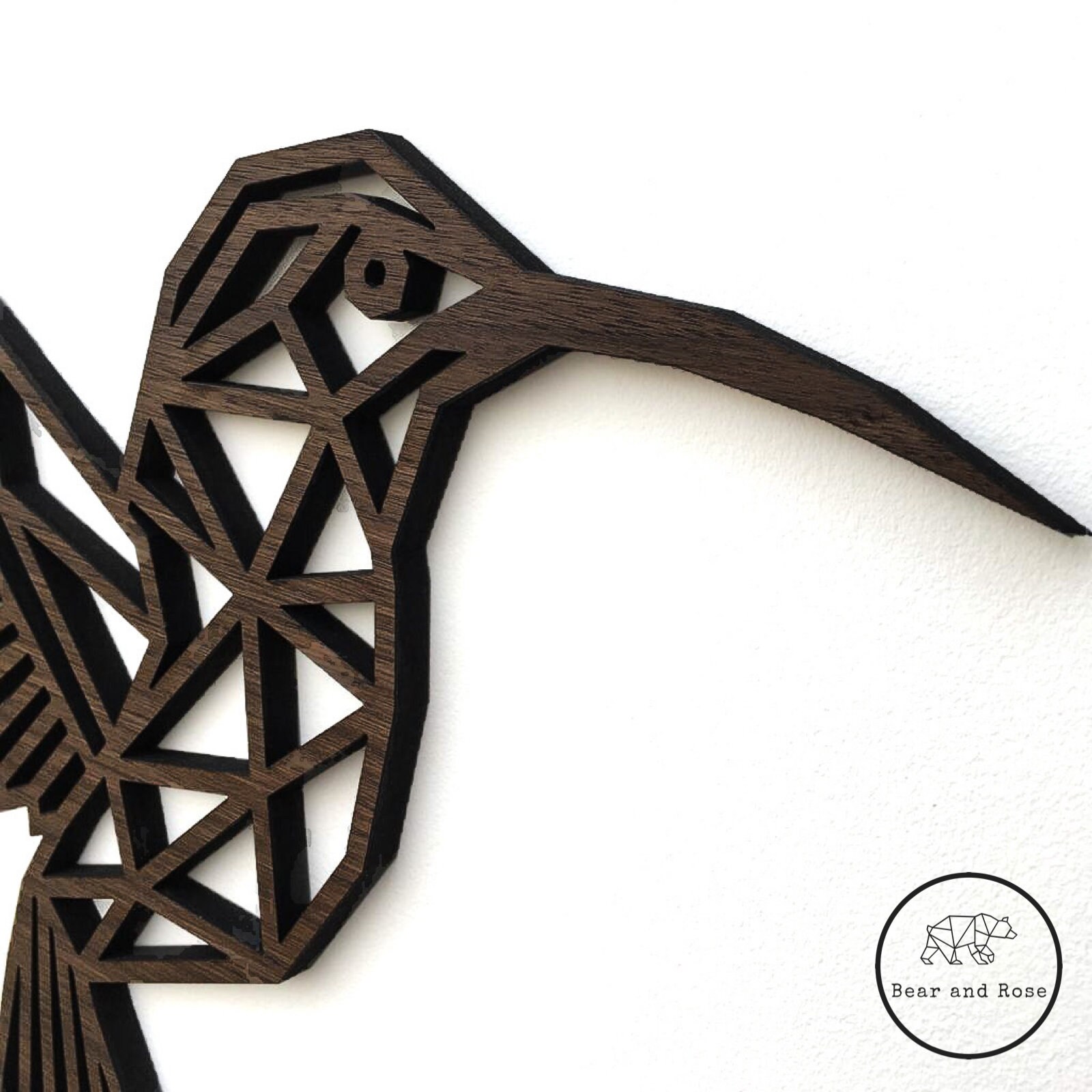 Geometric Hummingbird Wooden Wall Art Home Nursery - Etsy