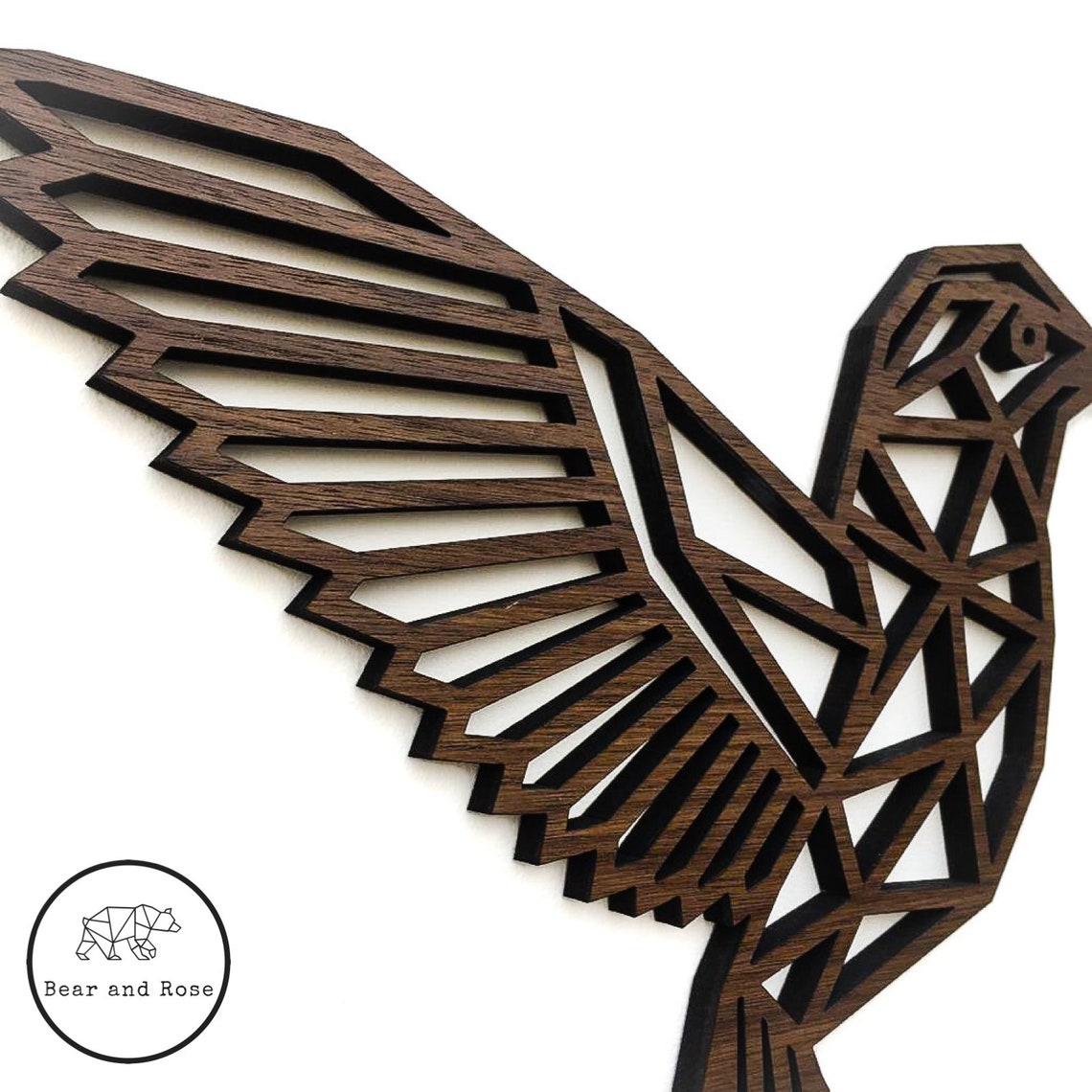 Geometric Hummingbird Wooden Wall Art Home Nursery - Etsy