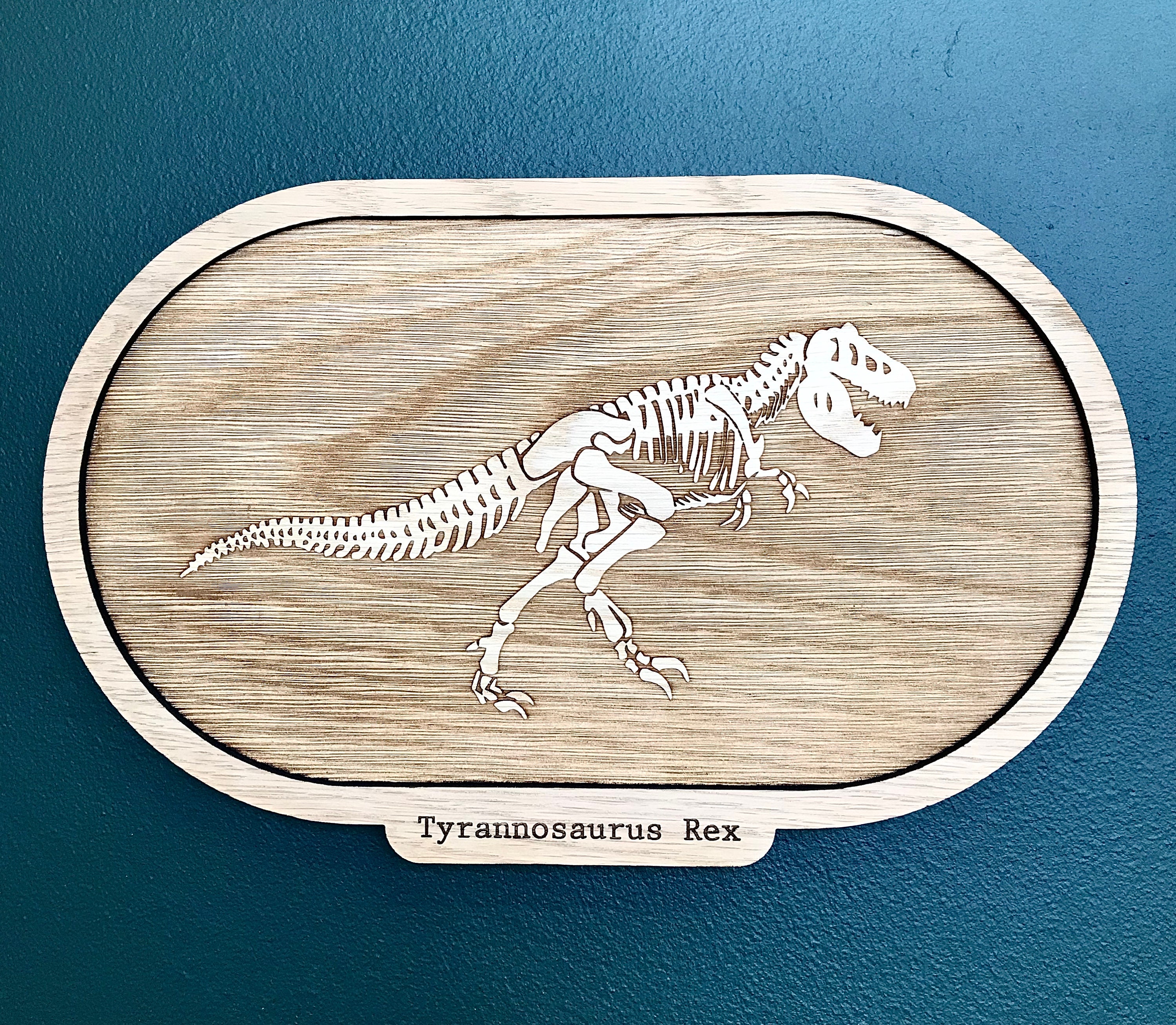 Dinosaur Fossil Wall Decor Art / Plaque - Nursery / Kids / Children ...