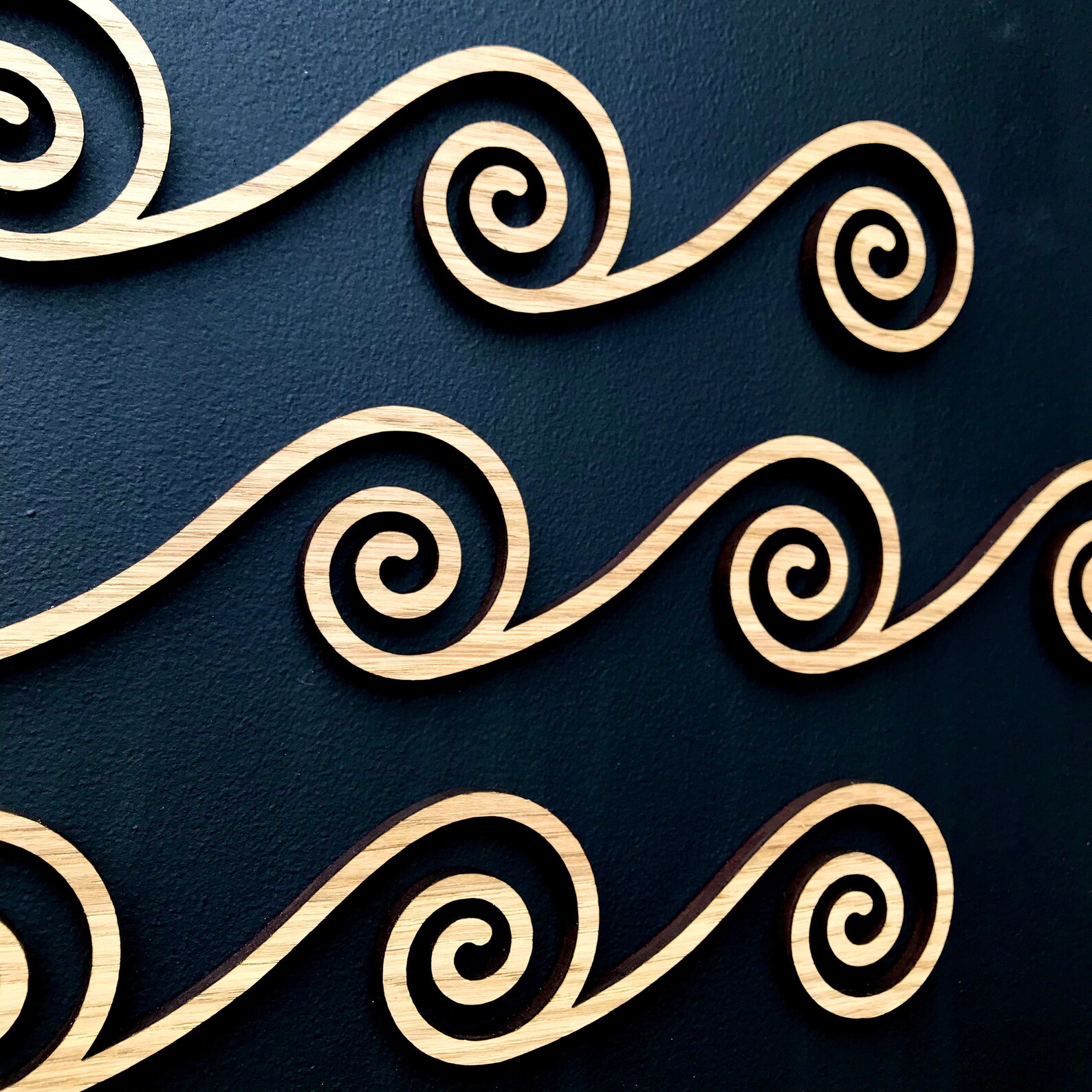 Waves Wall Decor Wooden or Painted - Nursery Home Living Room ...