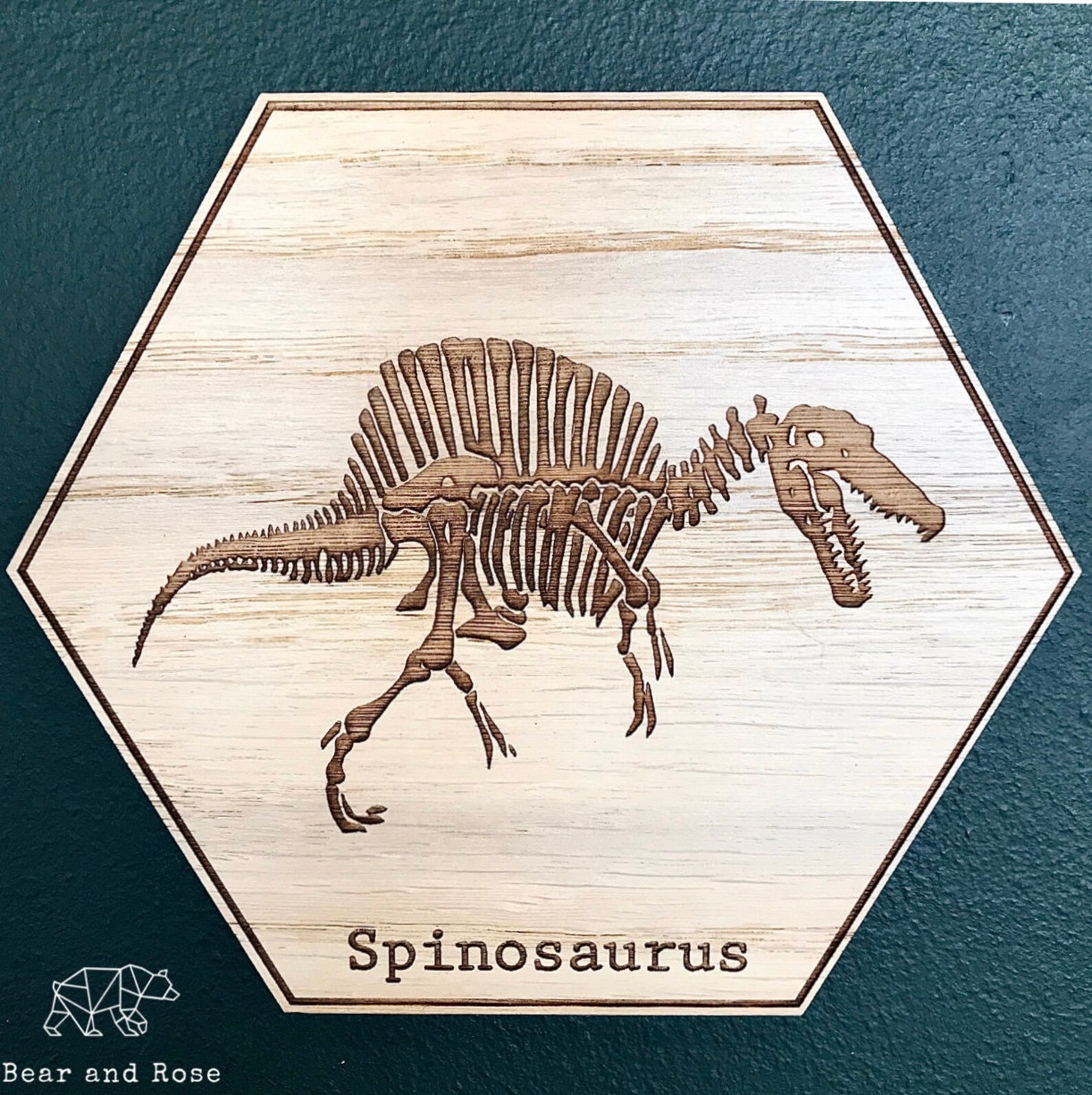 Dinosaur Wall Decor Fossil Bones Wooden Art / Plaque Nursery | Etsy