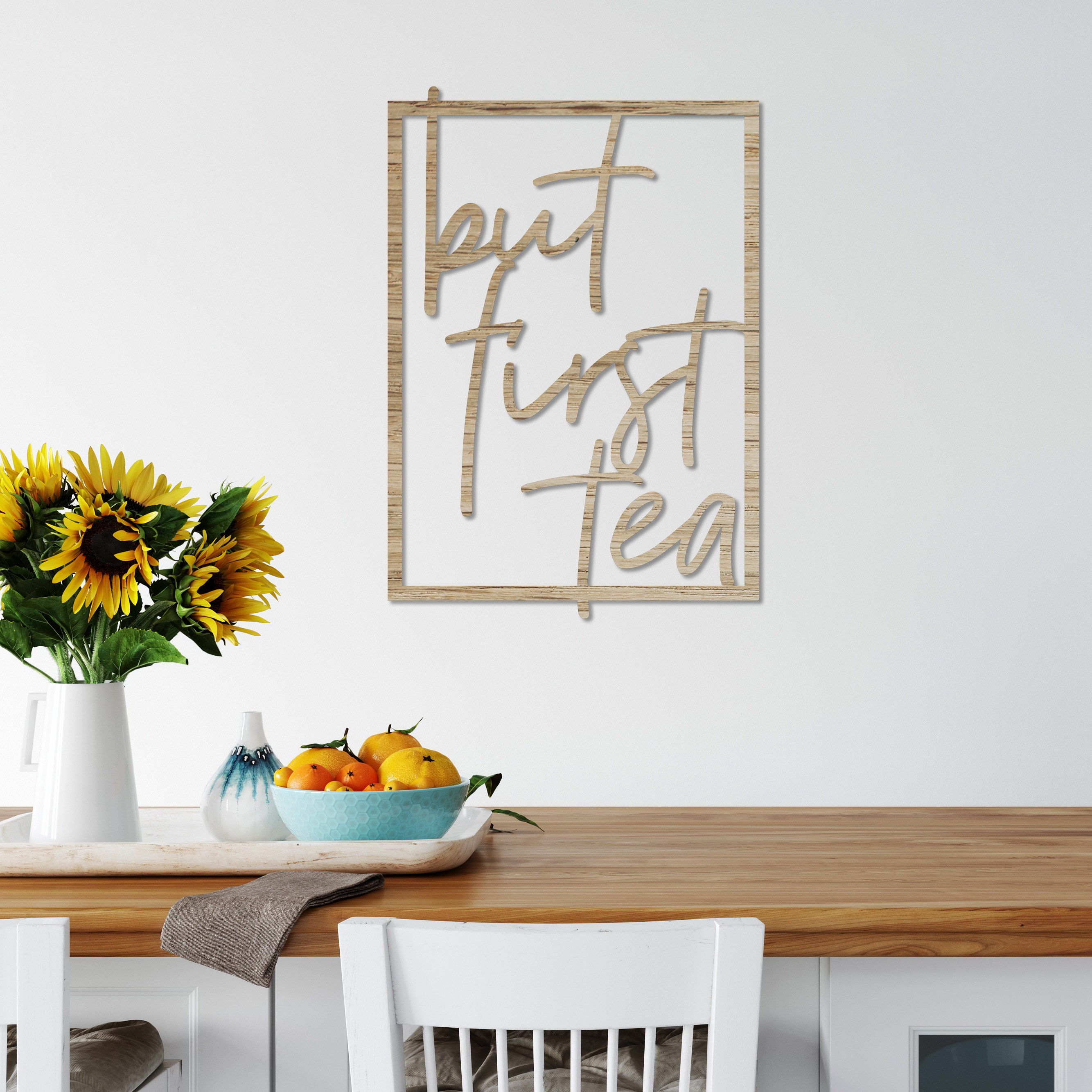 But First Tea - Wall Sign - Wooden - Art Hallway Entrance Kitchen Tea ...
