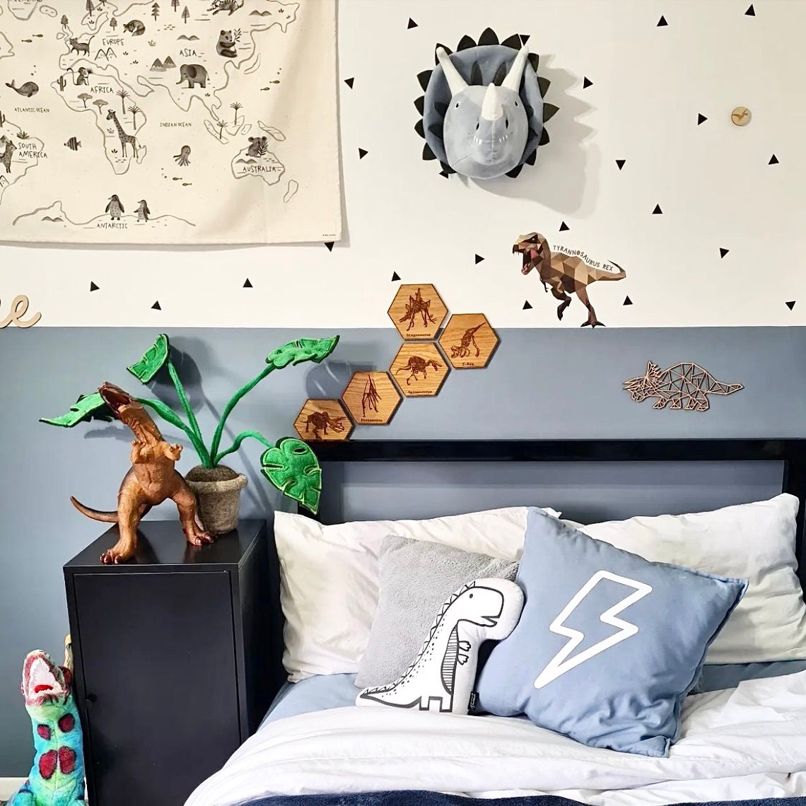 Dinosaur Wall Decor Fossil Bones Wooden Art / Plaque Nursery - Etsy ...