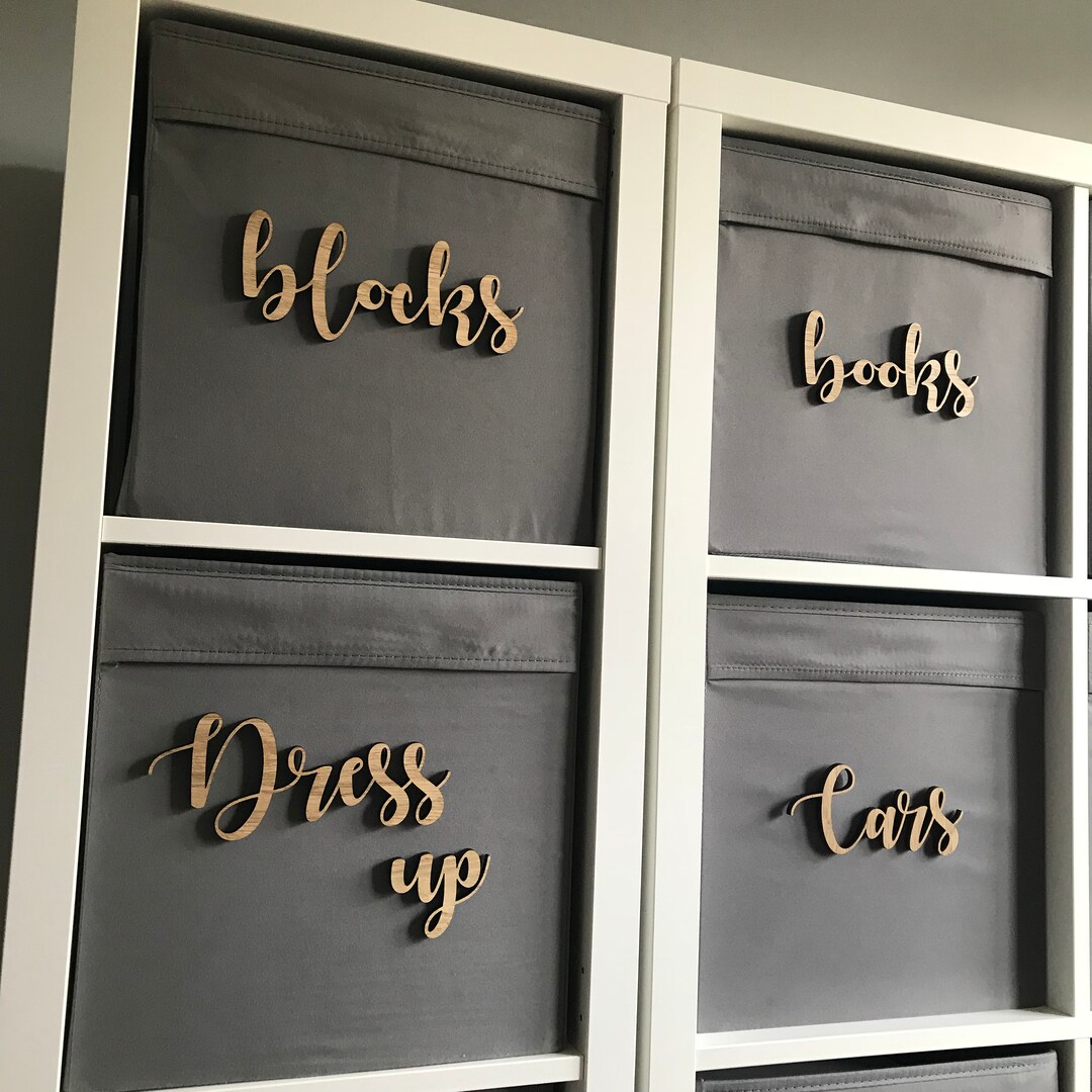 Storage Signs - Wooden (saturn Font) - Labels / Tags / Nursery Decor ...