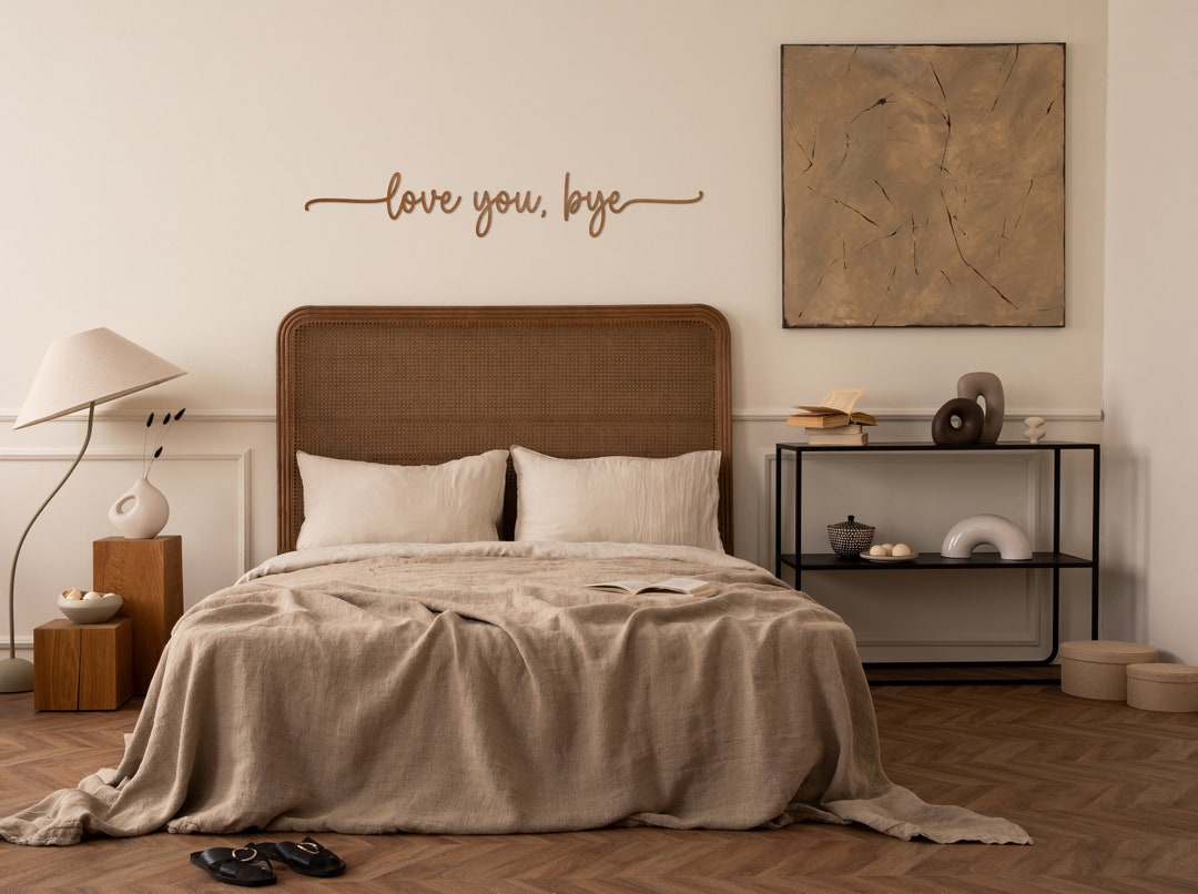 Love You, Bye - Script Style - Wall Decor | Living Room | Hallway - Etsy