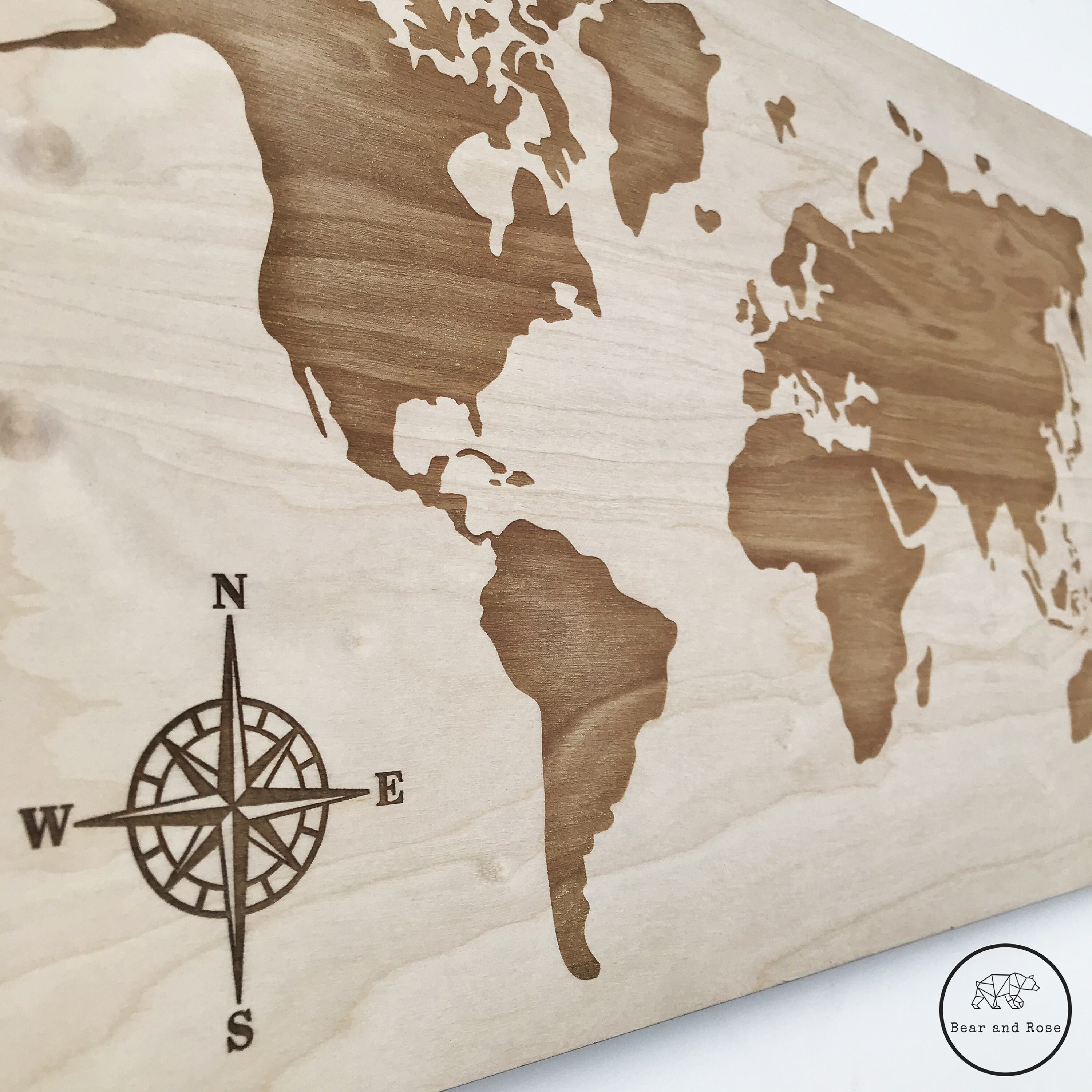 World Map Wall Decor Wooden Wall Art Home Decor - Etsy