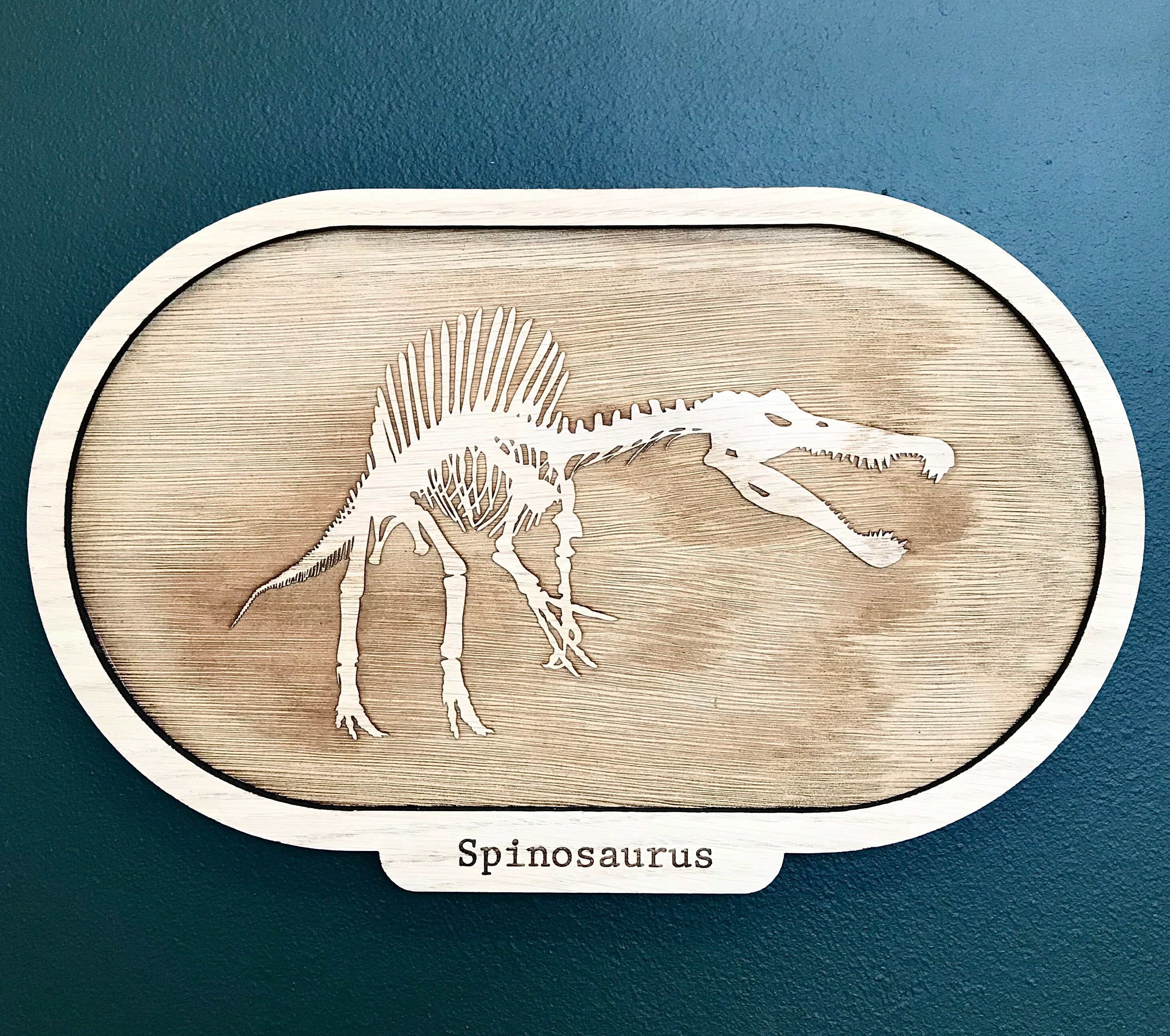 Dinosaur Fossil Wall Decor Art / Plaque - Nursery / Kids / Children ...