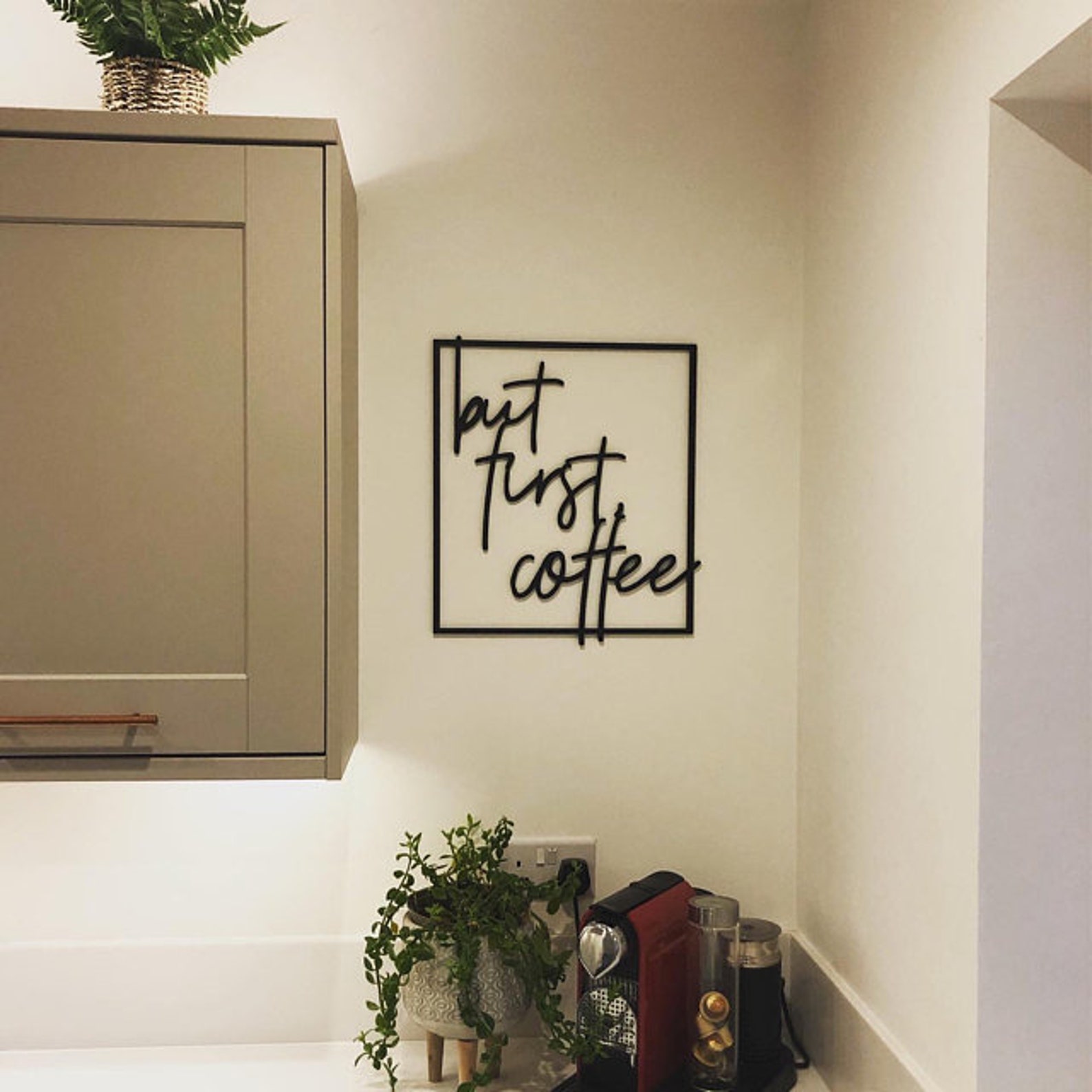 But First Coffee Wall Sign Wooden Art Hallway Entrance | Etsy UK
