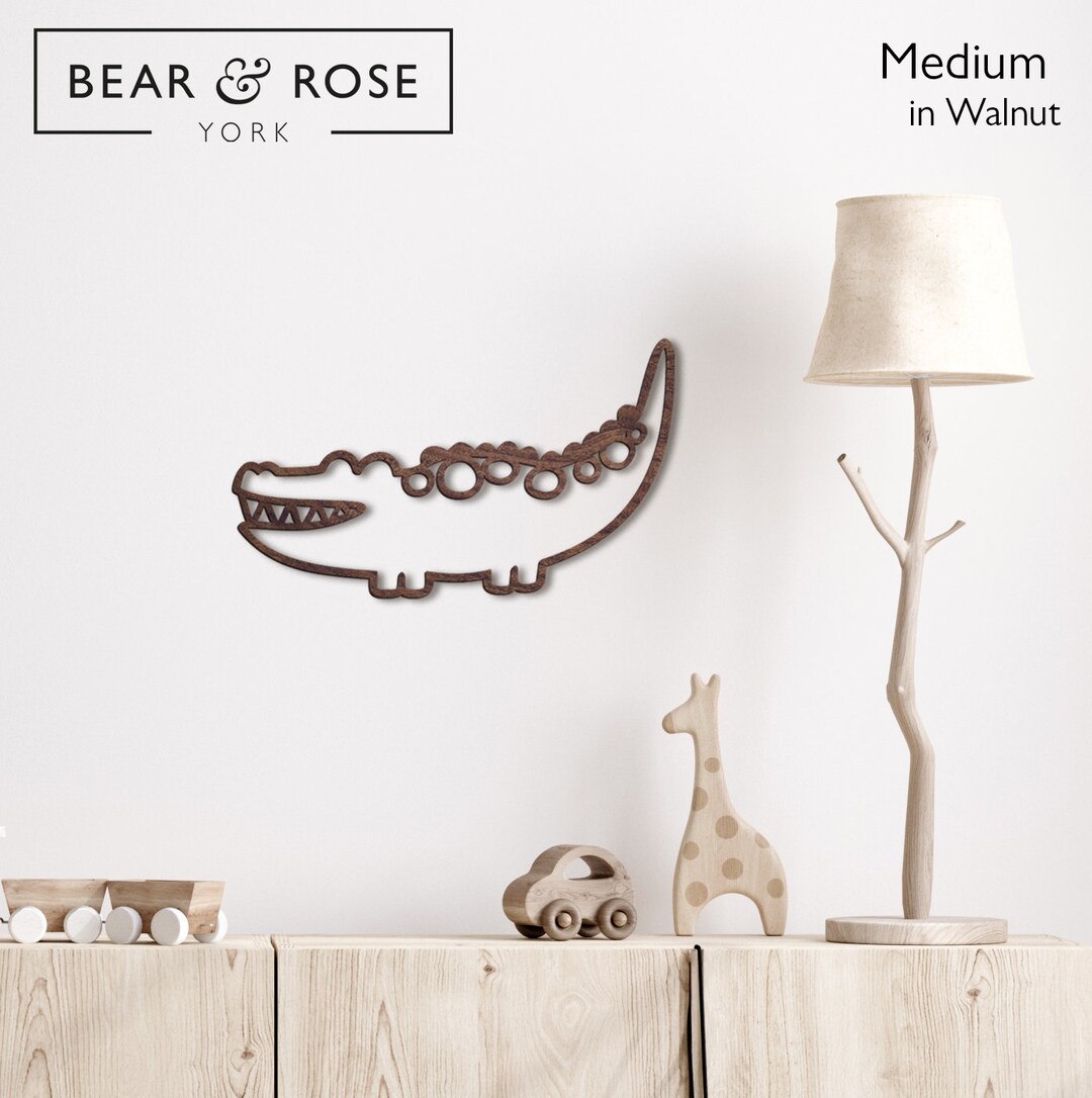 Crocodile Wall Decor Home - Nursery / Kids / Animals / Children Room - Etsy