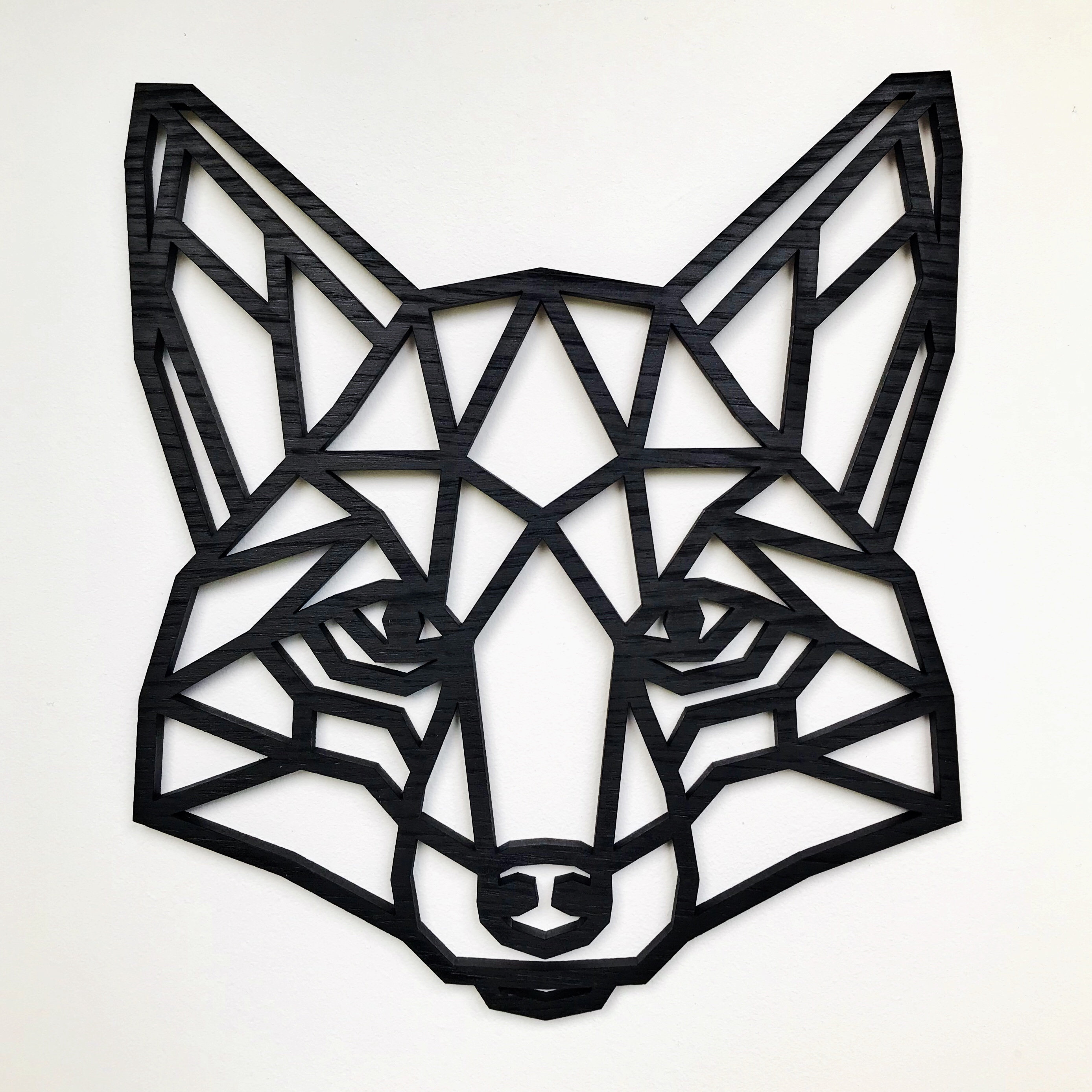 Geometric Fox Head - Wooden Wall Art - Home Nursery - Etsy