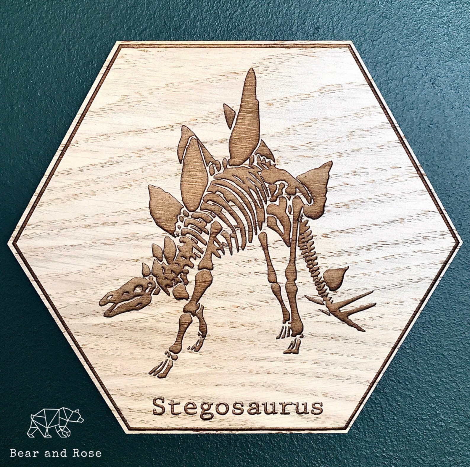 Dinosaur Wall Decor Fossil Bones Wooden Art / Plaque Nursery | Etsy
