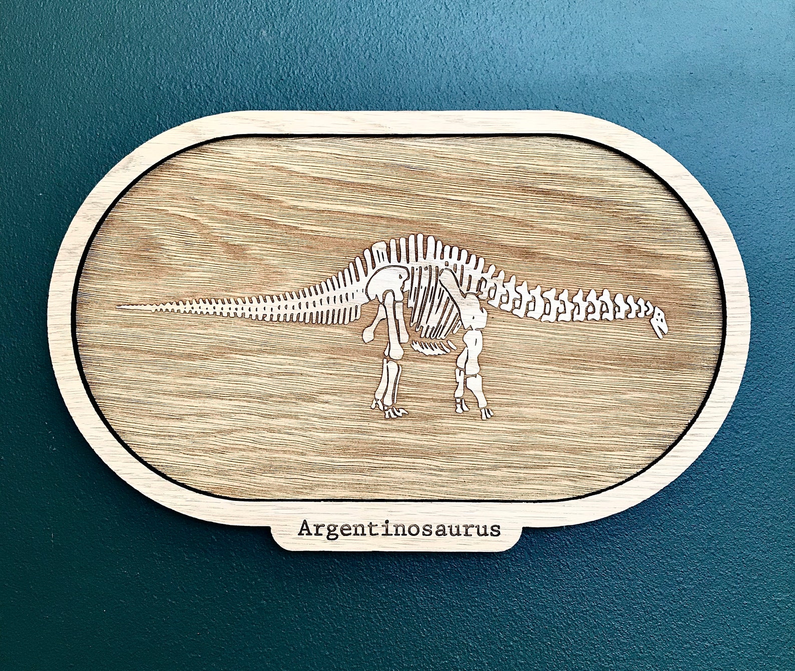 Dinosaur Fossil Wall Decor Art / Plaque Nursery / Kids / | Etsy