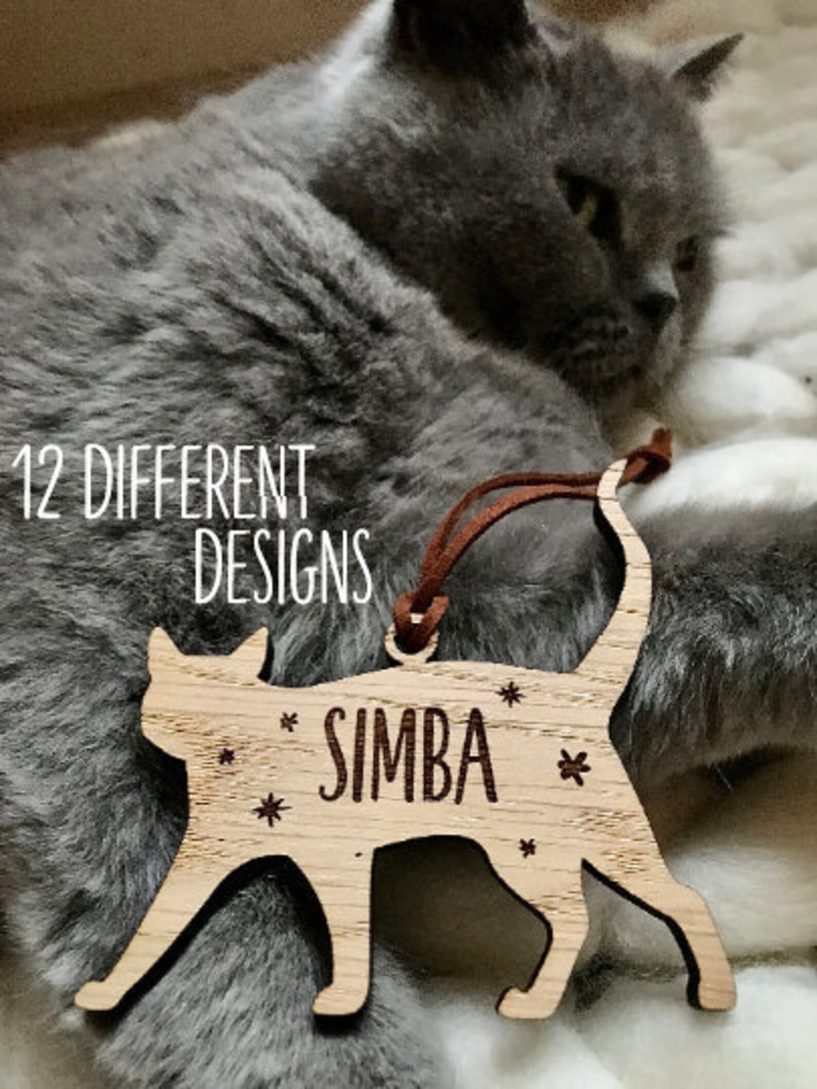 Christmas Personalised Cat Pet Bauble Tree Decoration - Etsy UK