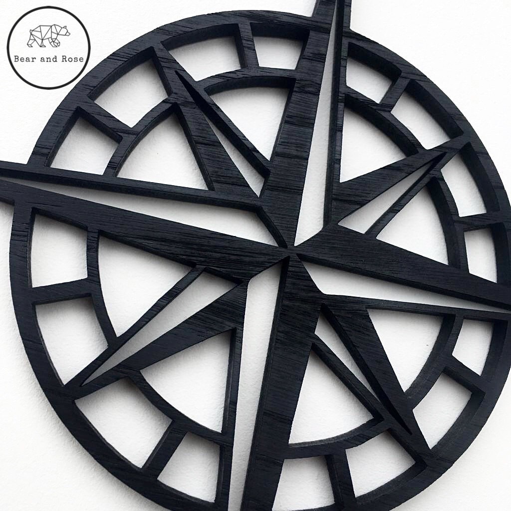 Compass Wooden Wall Art Home Travel Decor Decoration - Etsy