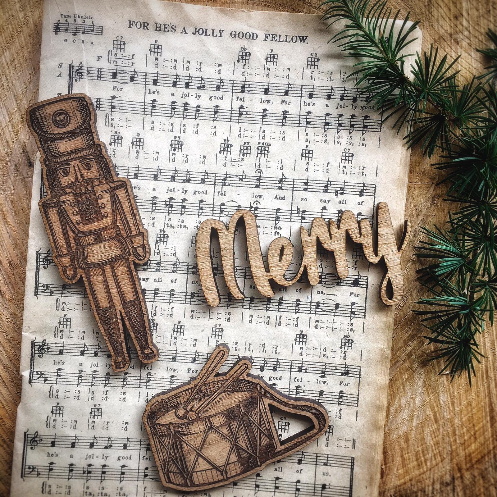 Festive Wooden Words - Christmas Decor, Table Decoration - Etsy UK