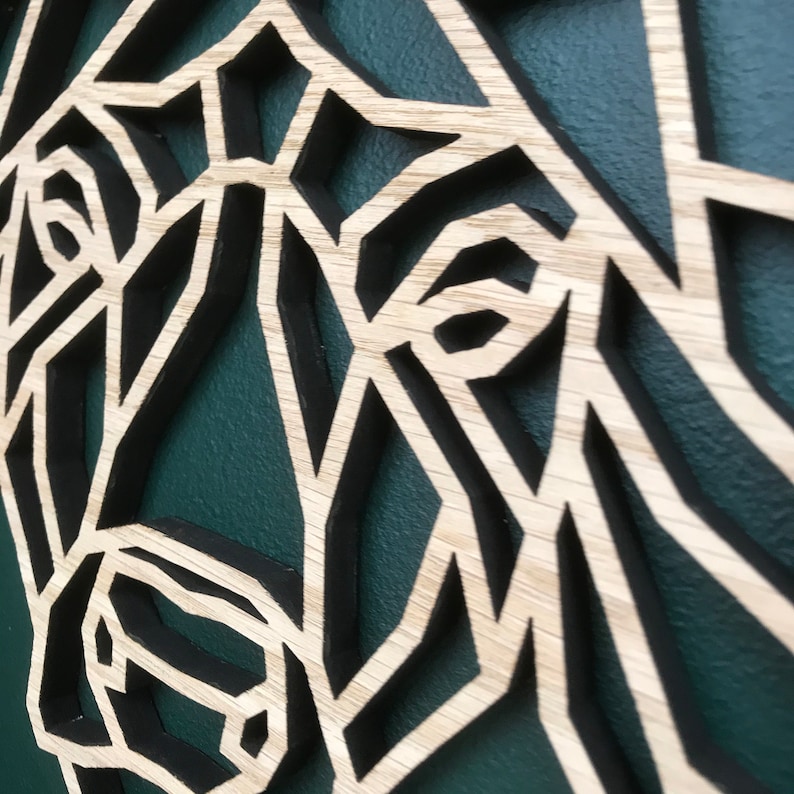 Geometric Buffalo Head - Wooden Wall Art - Home Nursery - Africa - Etsy