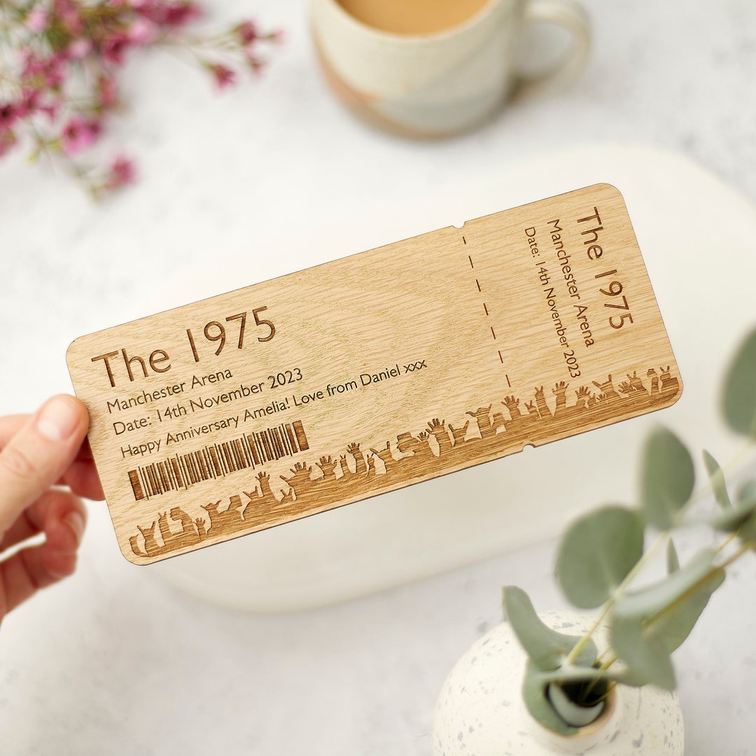 Event Wooden Ticket | Gift Reveal Surprise Memento | Concert Gig ...