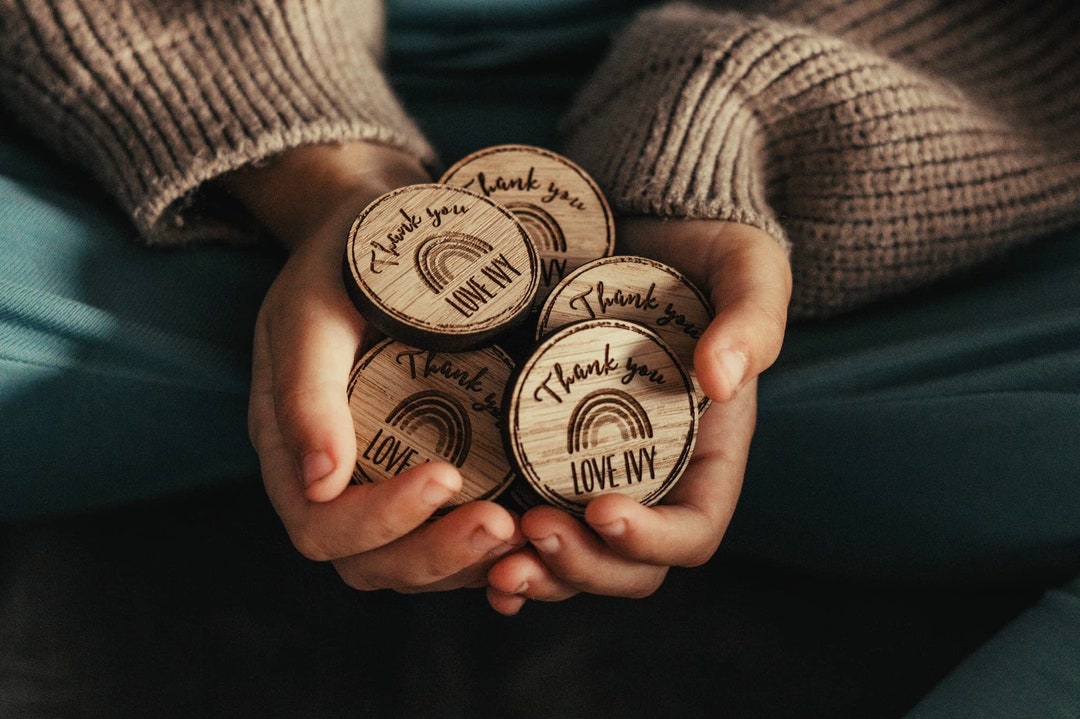 Personalised Wooden Oak Thank You Token: Teacher Appreciation Gift - Etsy