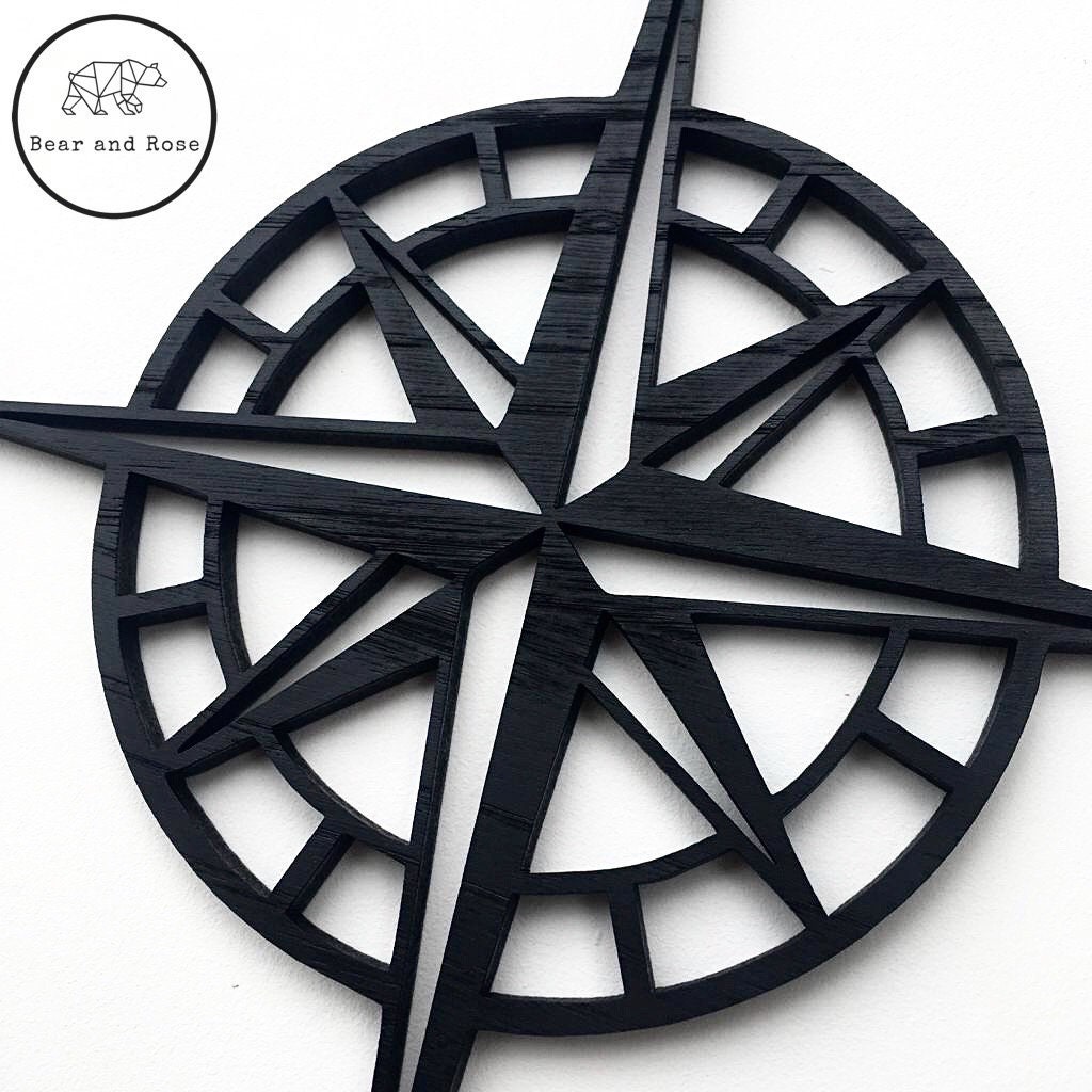 Compass Wooden Wall Art Home Travel Decor Decoration - Etsy