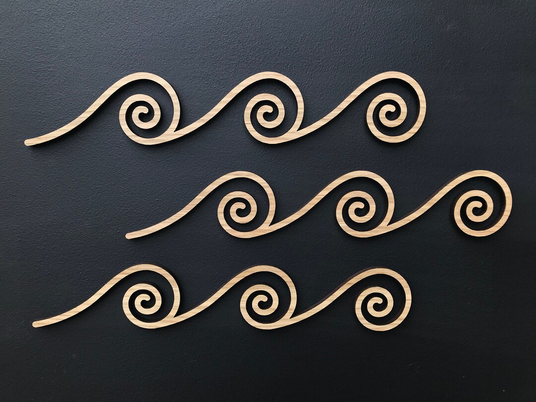 Waves Wall Decor Wooden or Painted Nursery Home Living Room Decoration ...