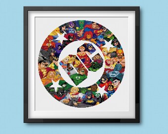 Dc Comics Pattern - Etsy