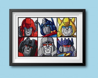 Transformers Inspired Optimus Prime Cross Stitch PDF Pattern - Etsy