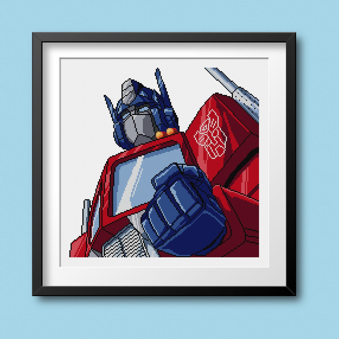 Optimus Prime Cross Stitch Pattern - Etsy