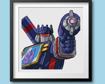 Transformers Inspired Optimus Prime Cross Stitch PDF Pattern - Etsy
