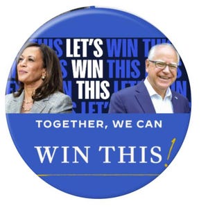 Kamala Harris - Tim Walz 2024 Buttons - Harris Walz 2024 Pins ...