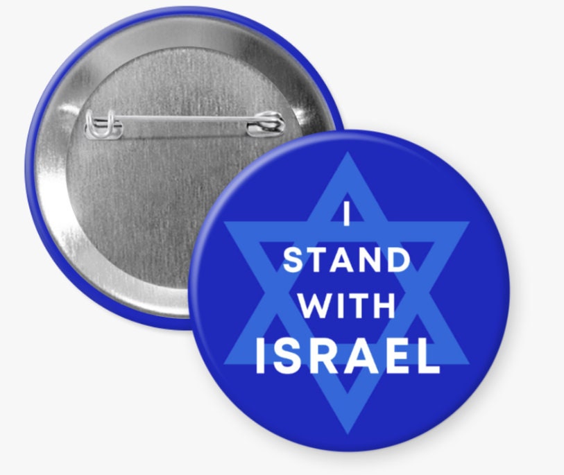 Stand With Israel Buttons - Pro-israel Pins - 4-pack (2.25 Inches) - Etsy