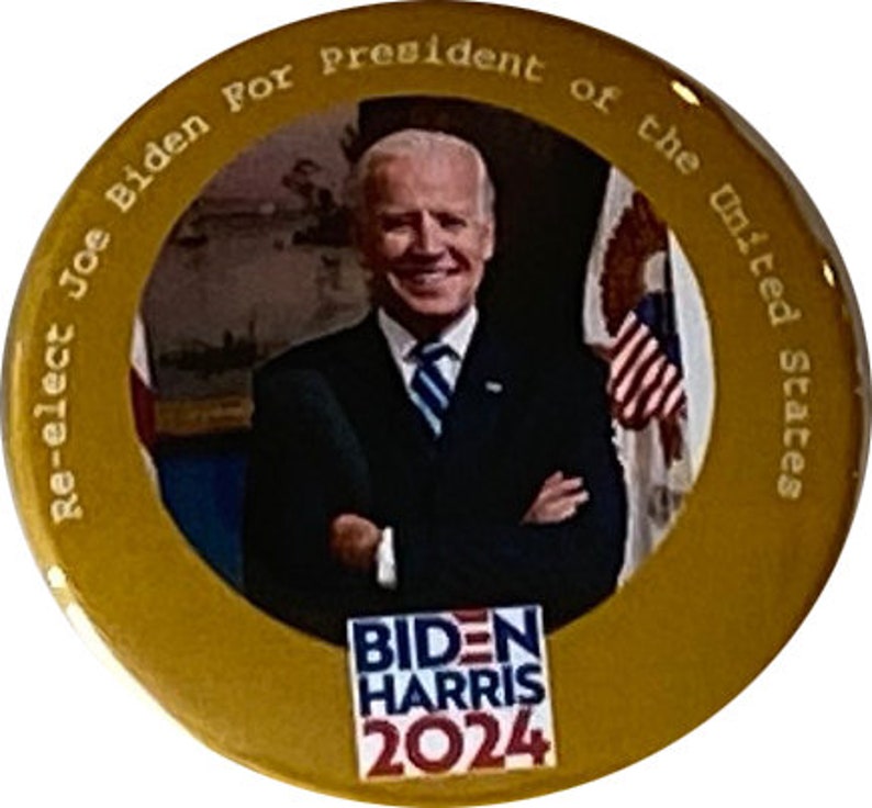 Joe Biden 2024 Buttons Re-elect Joe Biden for President Set of 8 Pins 2 ...