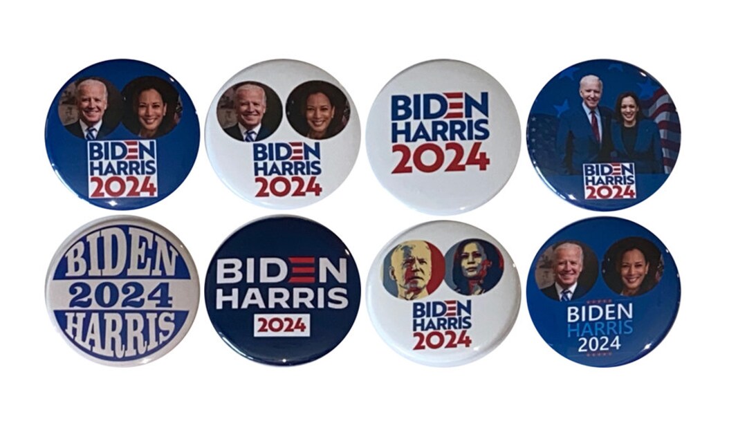 Biden Harris 2024 Buttons - Re-elect Joe Biden & Kamala Harris 2024 ...