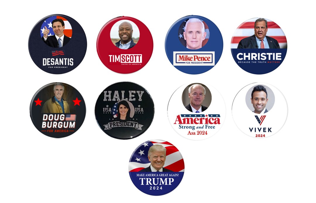 Republican Debate Commemorative Button Collection - August 23, 2024 ...