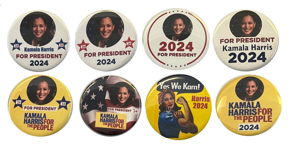 Kamala Harris 2024 Buttons Kamala Harris for President Set - Etsy