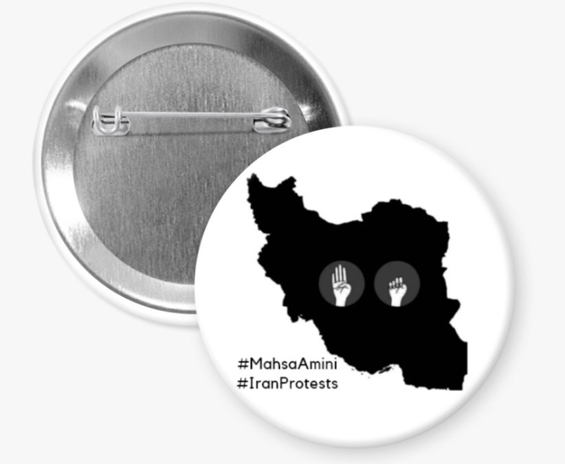 Women Life Freedom Iran Protest Buttons - #mahsaamini - Set of 8 Pins ...