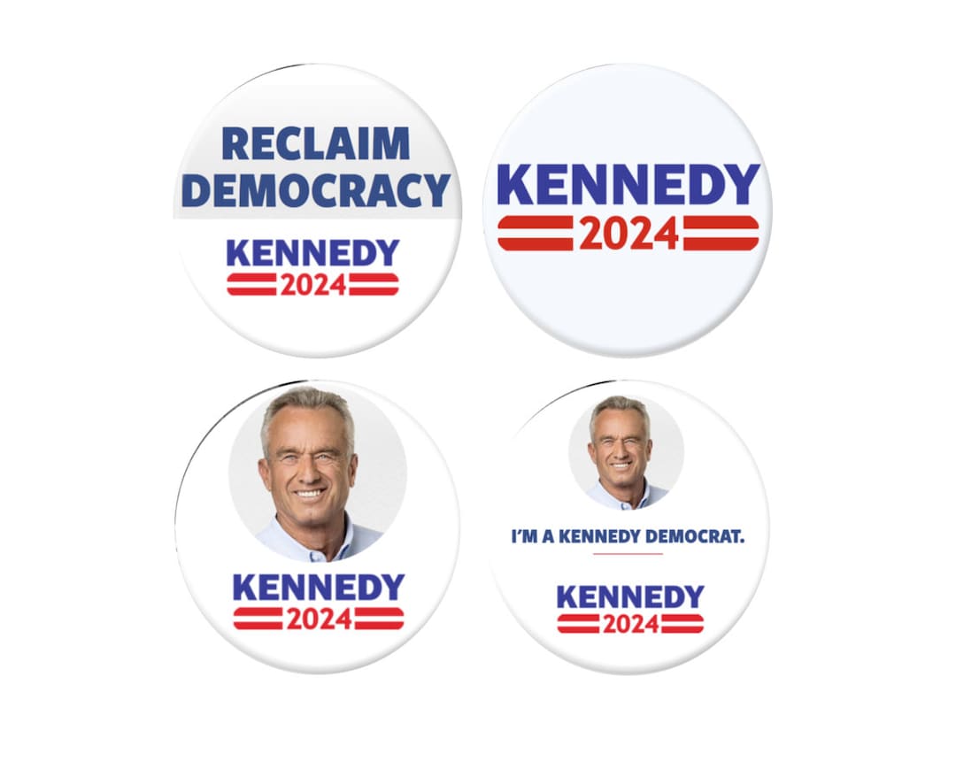 Robert F. Kennedy, Jr. 2024 Buttons - Set of 4 RFK Jr. for President ...