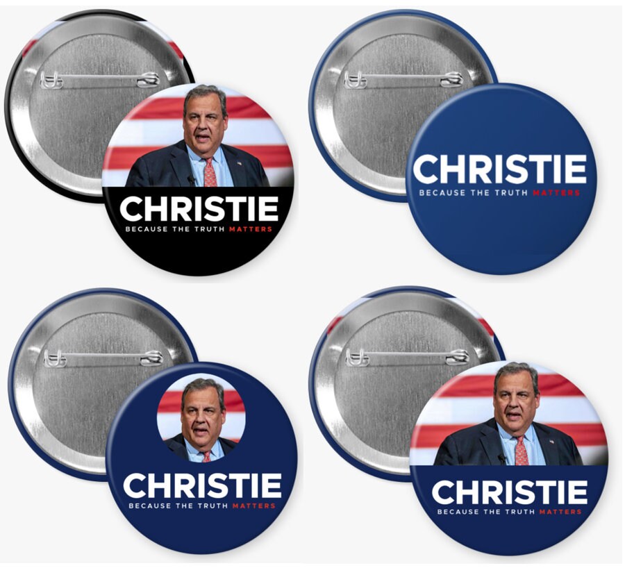 Chris Christie 2024 Buttons Chris Christie for President Pins 4-pack 2. ...