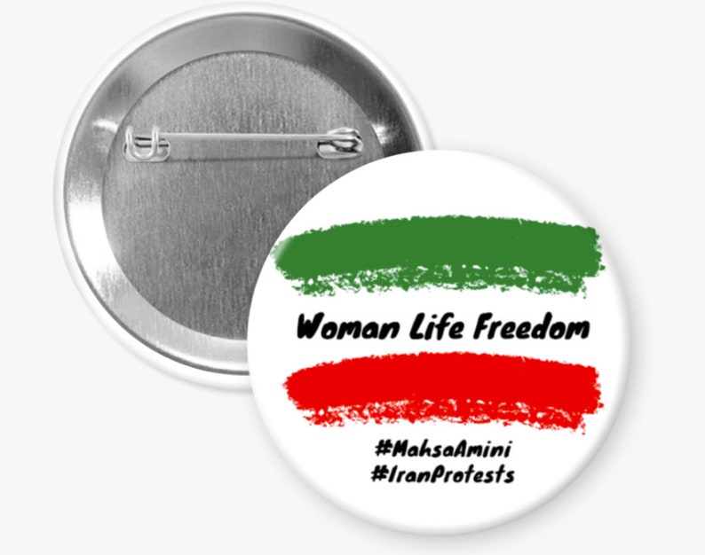 Woman Life Freedom Buttons Ten 10 Iran Women's Movement Buttons ...