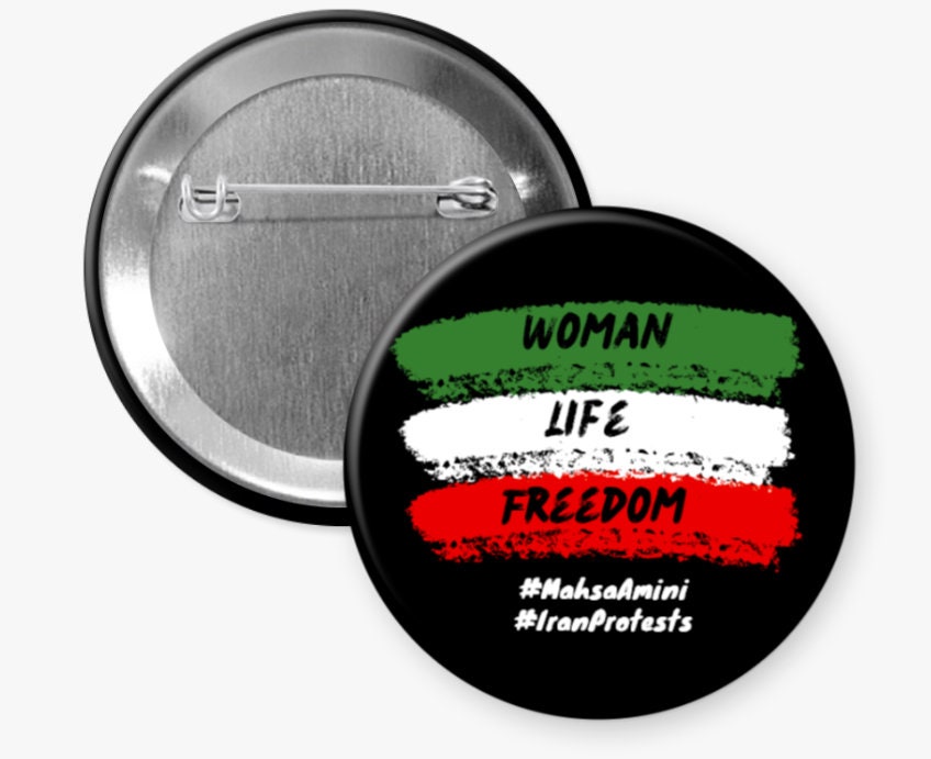 Woman Life Freedom Buttons Ten 10 Iran Women's Movement Buttons ...