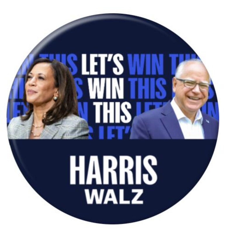 Kamala Harris - Tim Walz 2024 Buttons - Harris Walz 2024 Pins ...