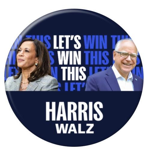Kamala Harris - Tim Walz 2024 Buttons - Harris Walz 2024 Pins ...