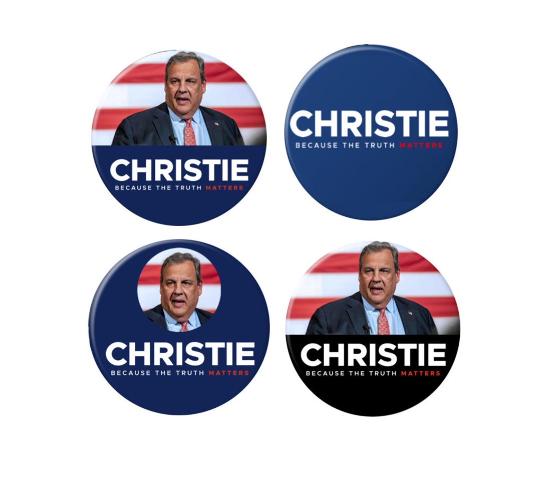Chris Christie 2024 Buttons - Chris Christie for President Pins - 4 ...