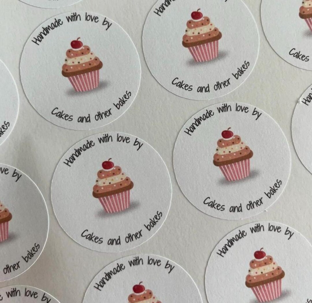 Personalised Stickers, Cake Business, Baking Labels, Custom Printed ...