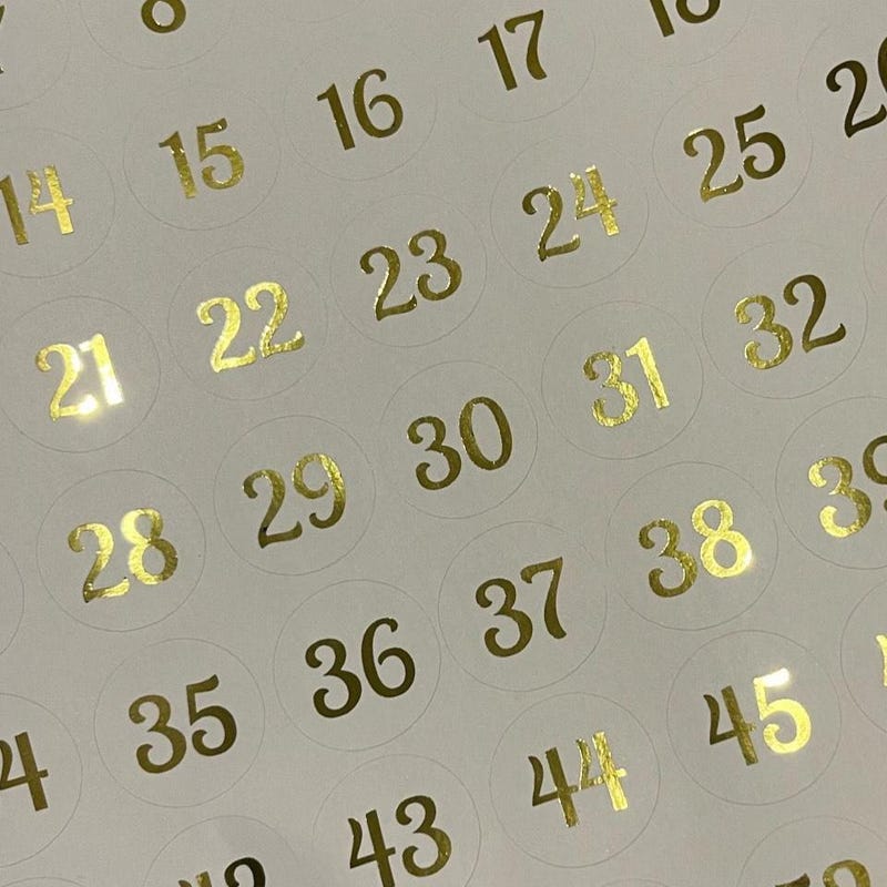 Number Stickers - Etsy UK