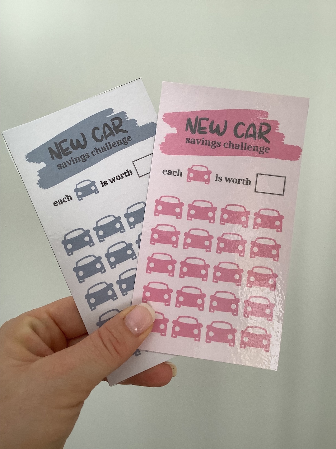 New Car Savings Challenge, Laminated Savings Tracker, A6 Savings ...