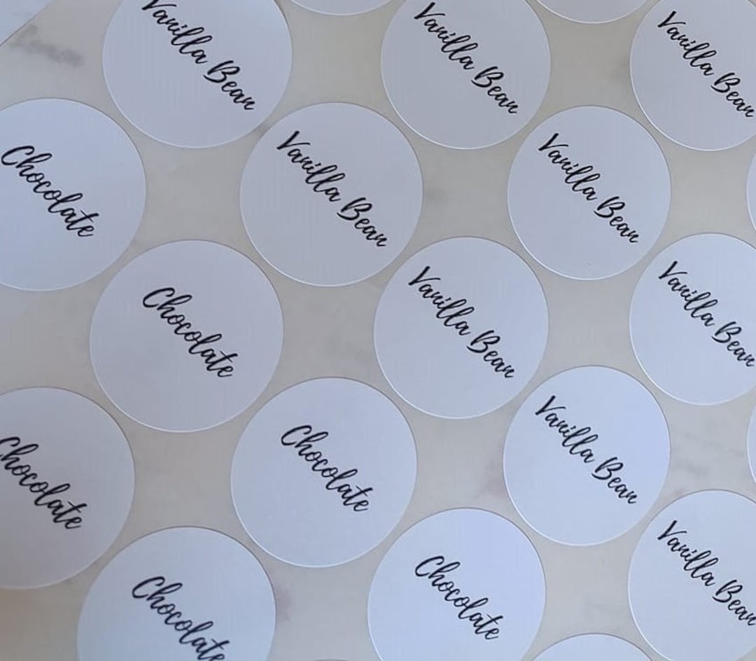 Cake Flavour Stickers, Personalised Cake Business Labels, Scent ...