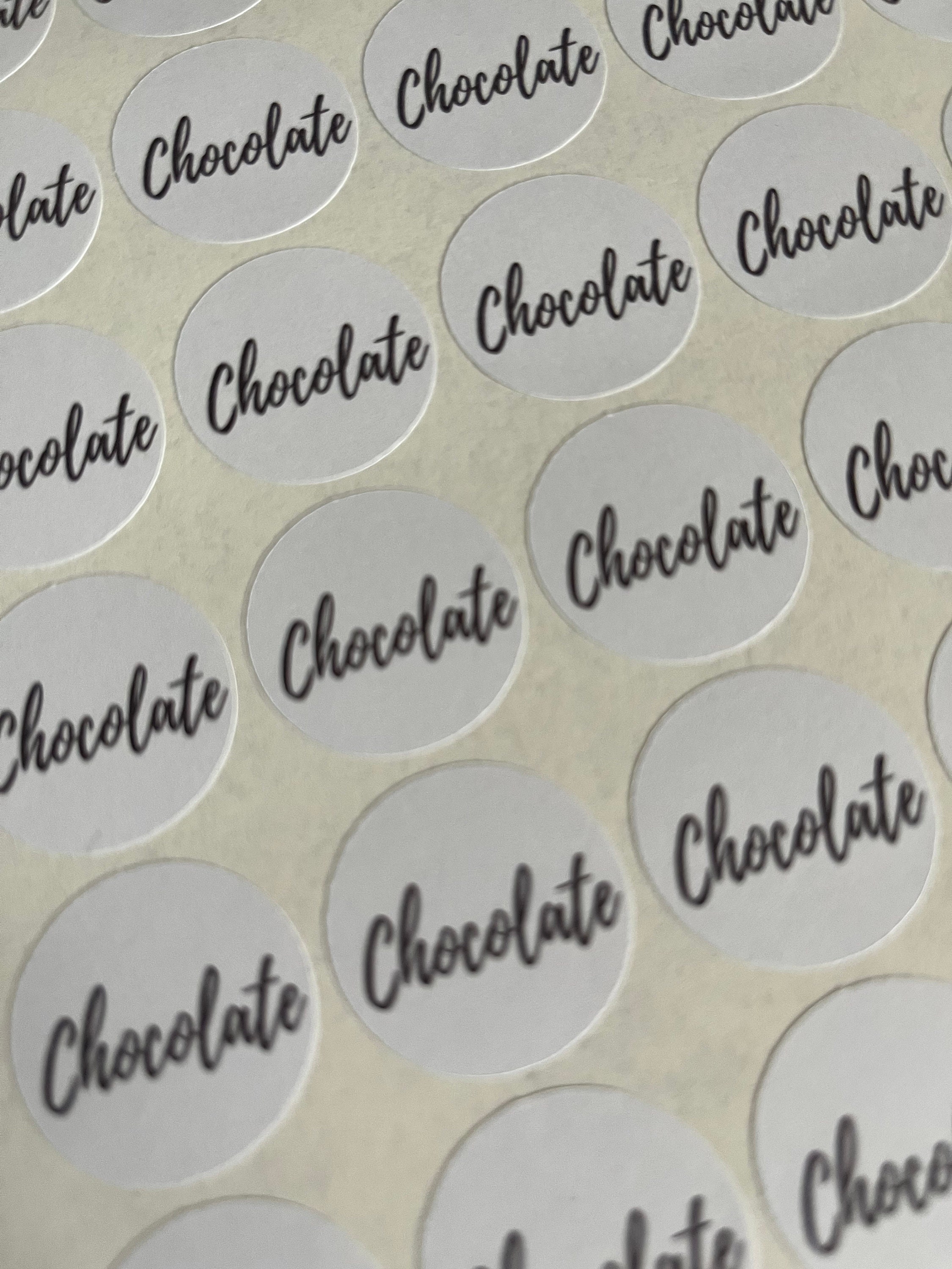 Custom Cake Stickers, Flavour Labels, Cake Sample X 58, Personalised ...