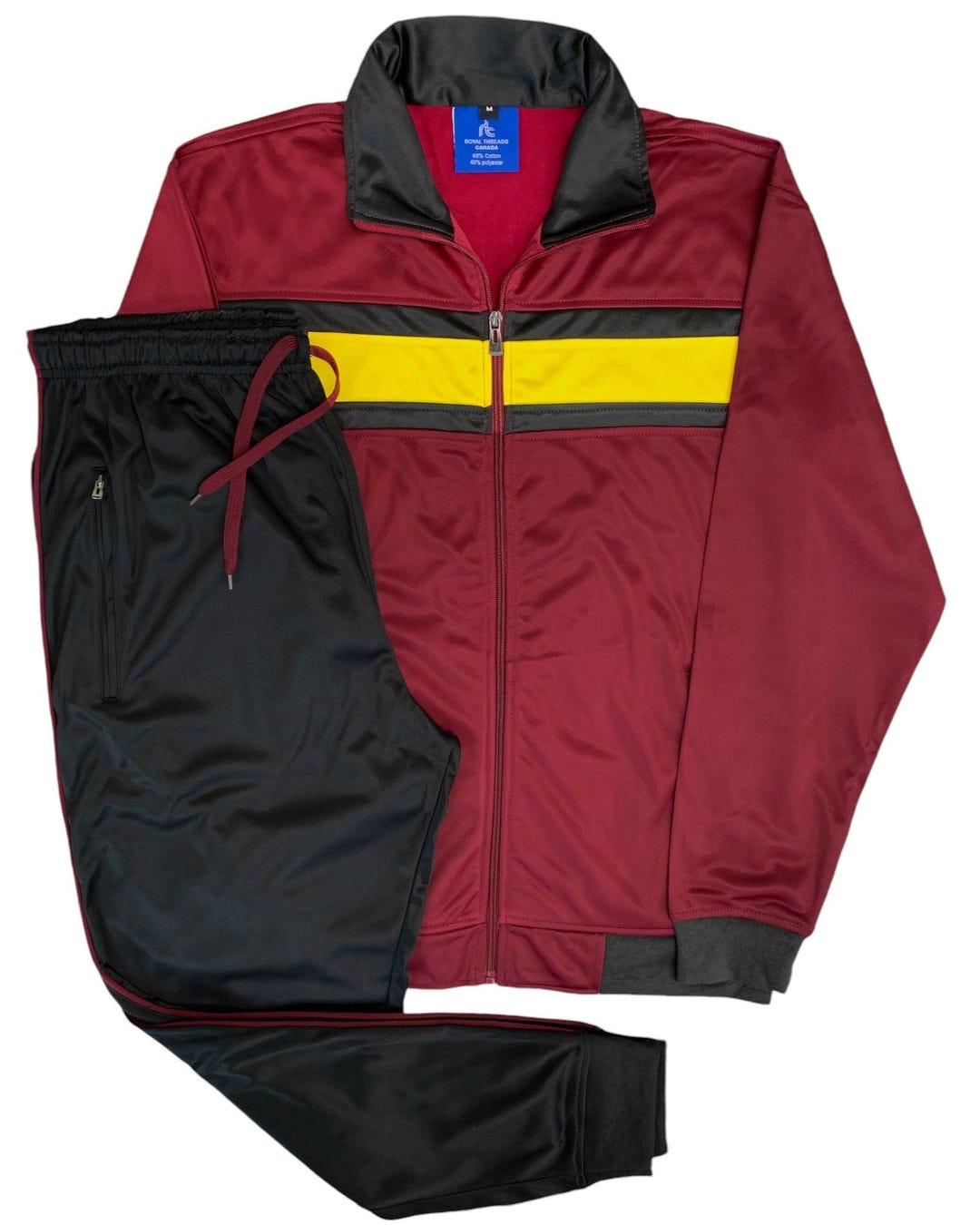 Men's Tracksuit Contrast Color 2-piece Set - Etsy