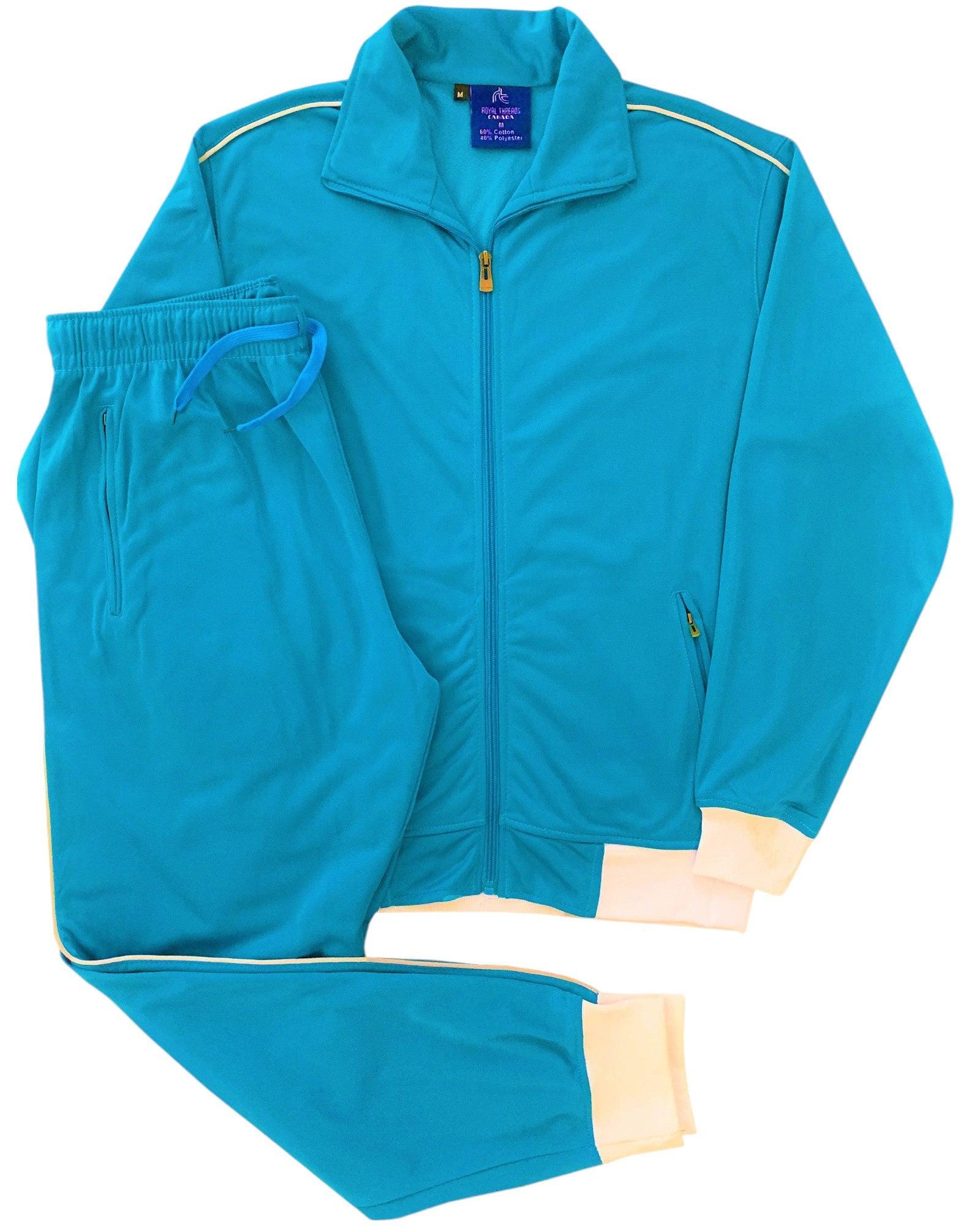 Men 2-piece Classic Jogger Tracksuit Track Jacket & Trackpants Solid ...